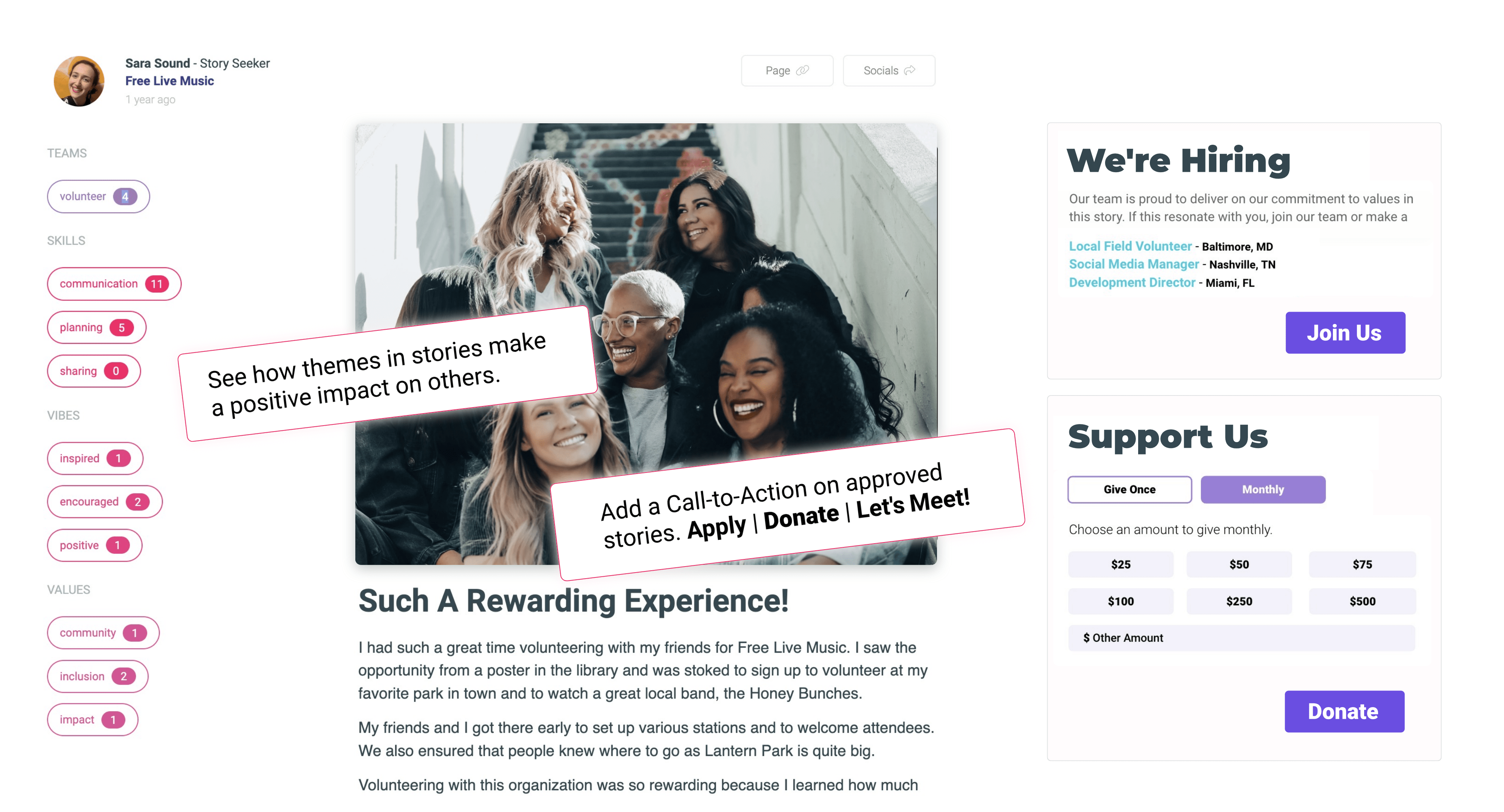 Try Goodseeker. Attract and Engage with Stories